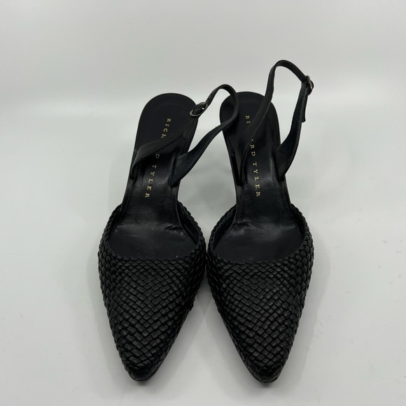 Richard Tyler | Shoes | Vintage Richard Tyler Black Woven Nappa Leather ...